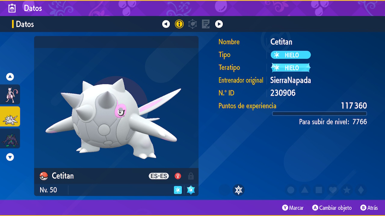 Código de descarga de Regalo Misterioso de Cetitan con Teratipo Hielo para Pokémon Escarlata y ...